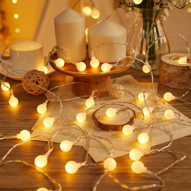 3/6/10M LED Fairy String Lights Bulb Ball Lamp Battery Powered For ...