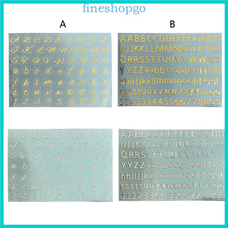 Fine Gold Letter Stickers Self-Adhesive Small Alphabet Stickers Decals ...