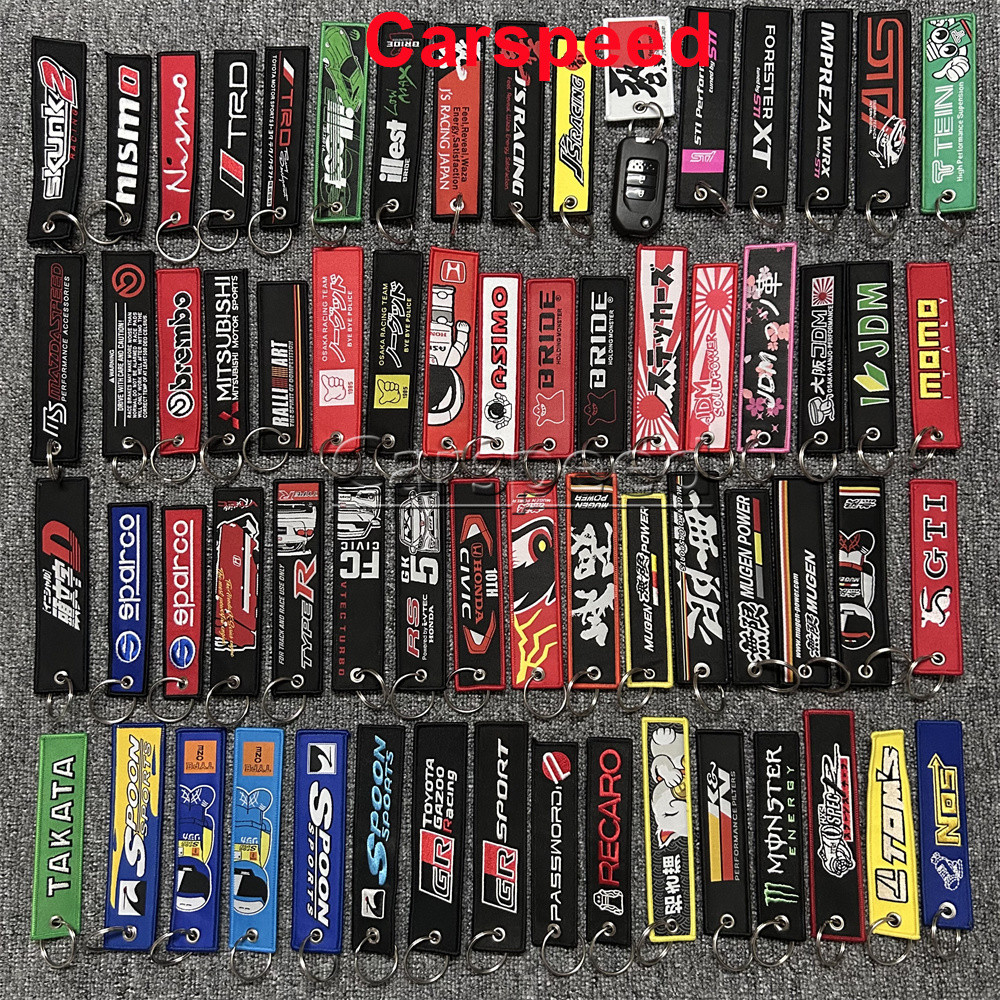 Universal Car Key Chian Ring Holder Mugen STI TRD RALLIART Bride Nylon ...