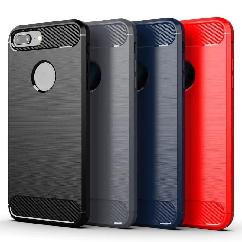 Soft Phone Case For iPhone 7 8 plus 6 6S SE2 SE3 XR XS Max X Carbon ...