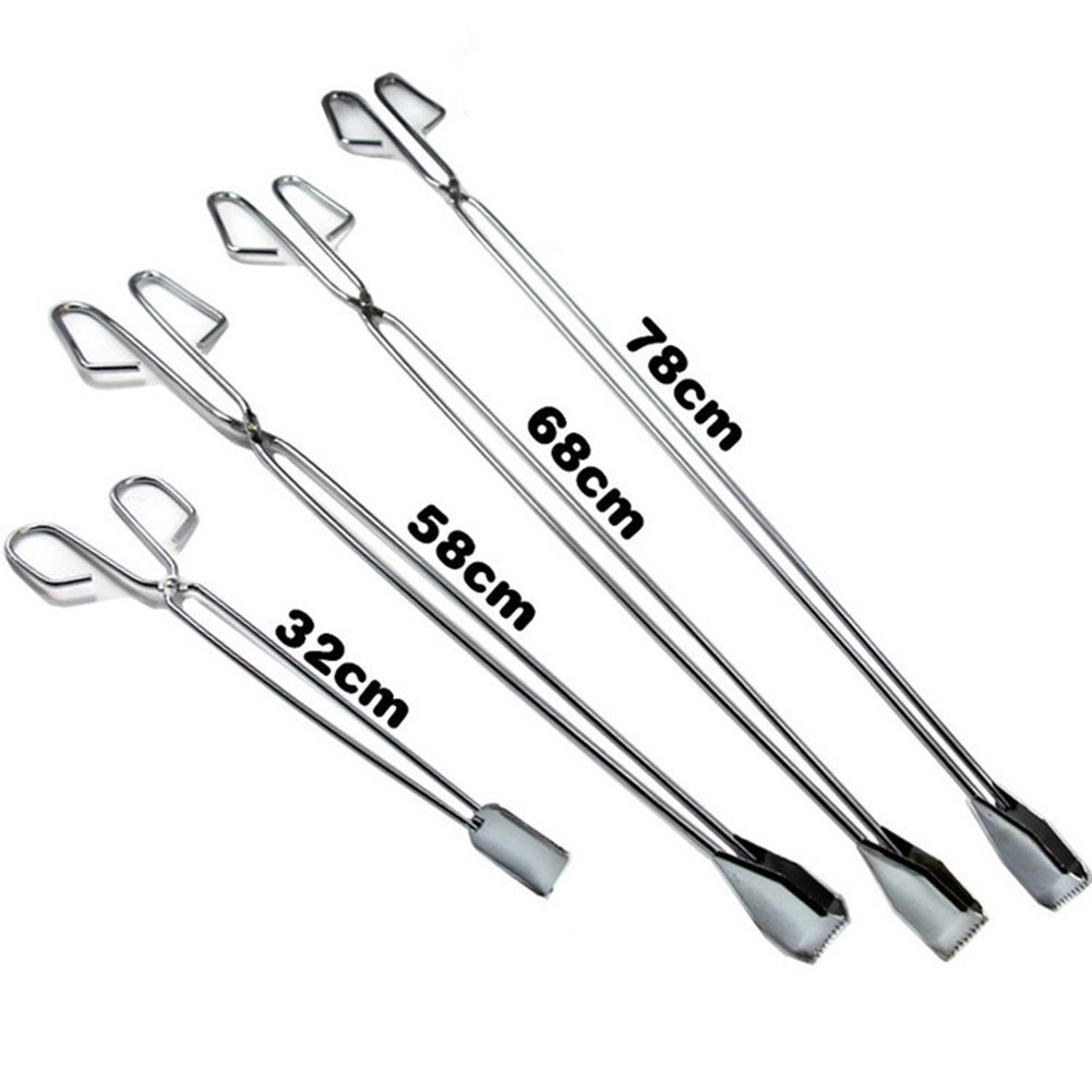 Stainless Steel Garbage Tongs Sanitation Pick Up Tongs Barbecue Coal ...