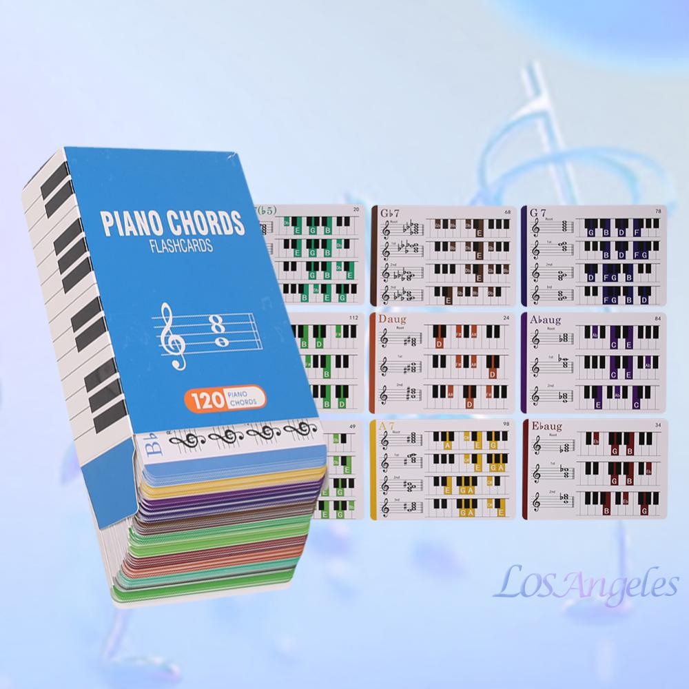 Piano Chord Flashcards with Piano Chords Chart for Beginners & Music ...