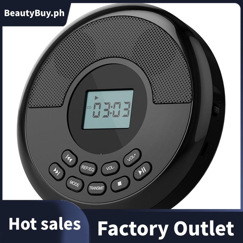 Portable Bluetooth CD Player Rechargeable Discman with Dual Speakers ...