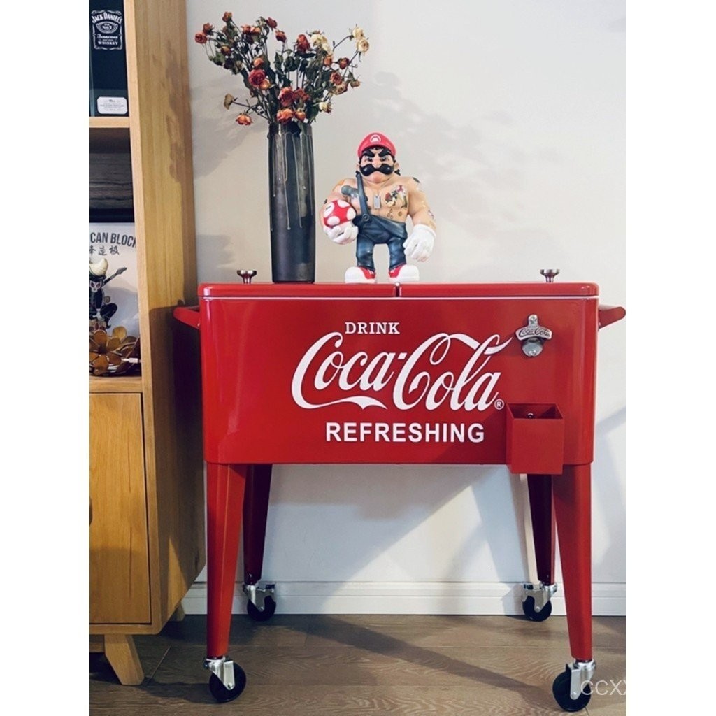 Coca-Cola Outdoor insulated car box / icebox with wheel/camping Hand ...