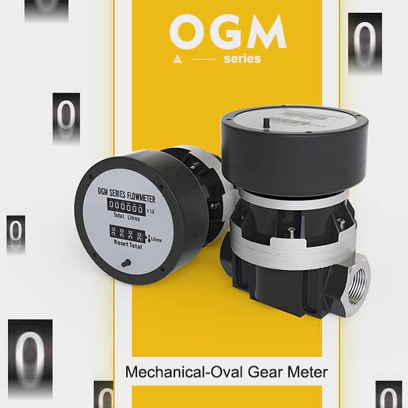 NEW OGM mechanical gear flow meter 1.5 inch high precision digital fuel ...