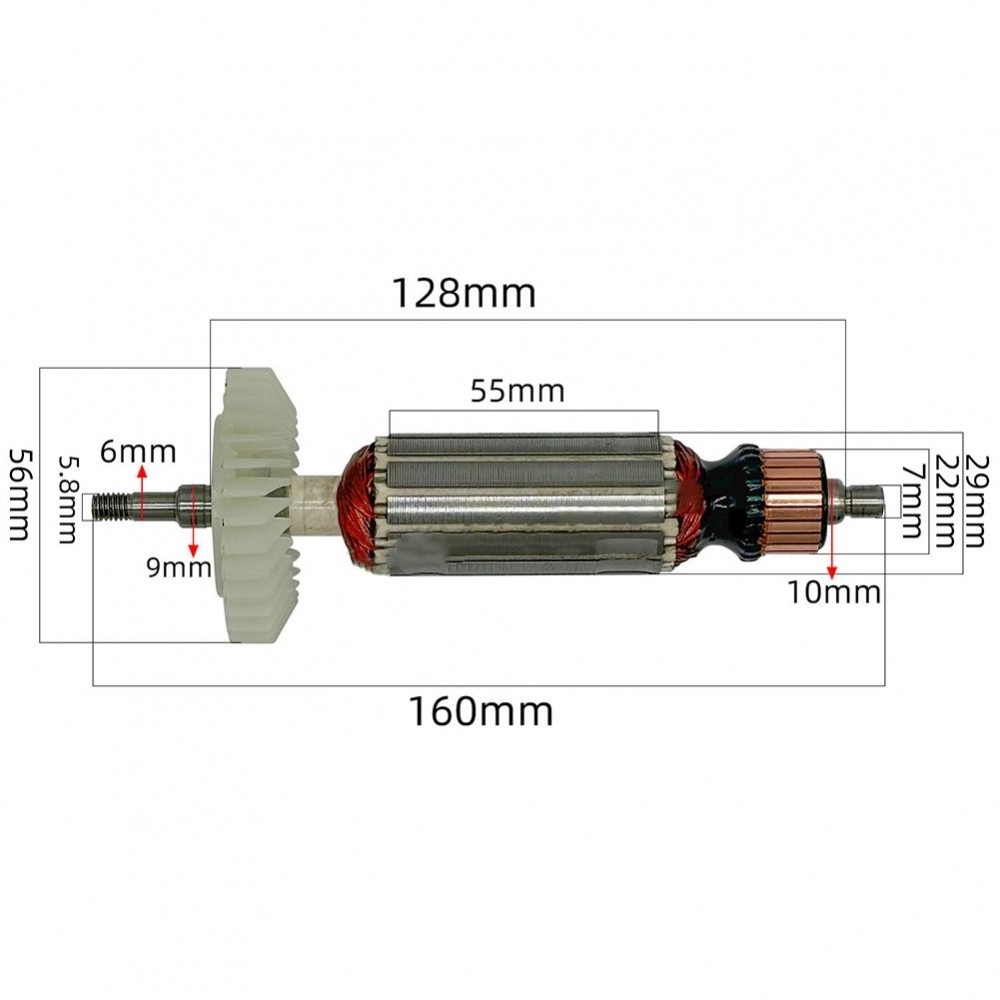 Metal Armature Rotor for GA4030 GA4031 For Angle Grinder Tool Accessory ...