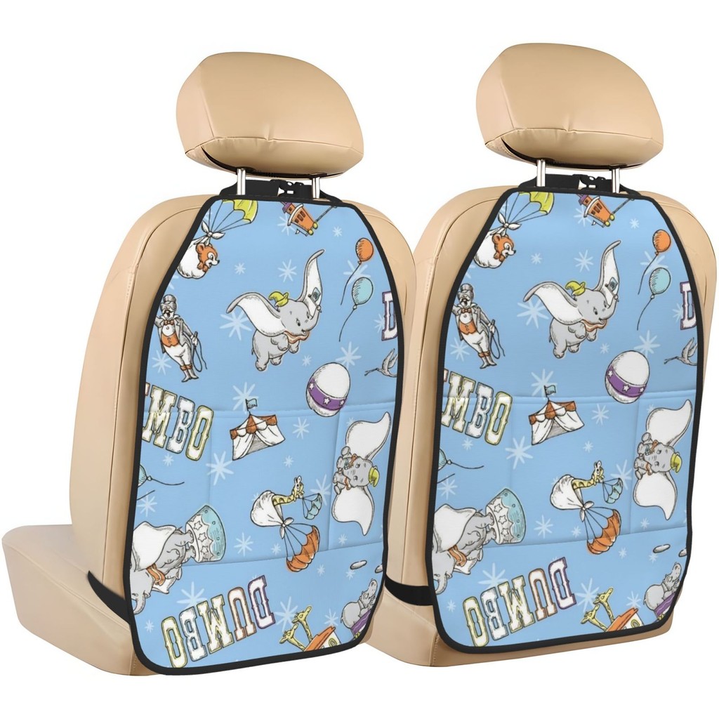 Dumbo Car Seat Back Kick Protectors,2 Pack Kick Mats with Storage ...