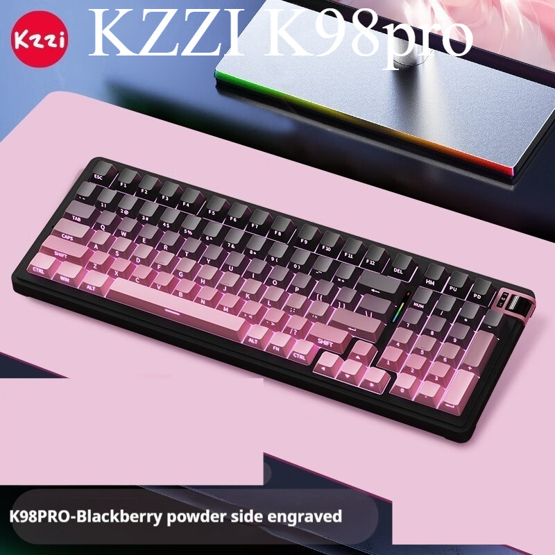 KZZI K98Pro 3mode Wireless and Wired Mechanical Keyboard Hot Swappable RGB Gasket Low Latency ...