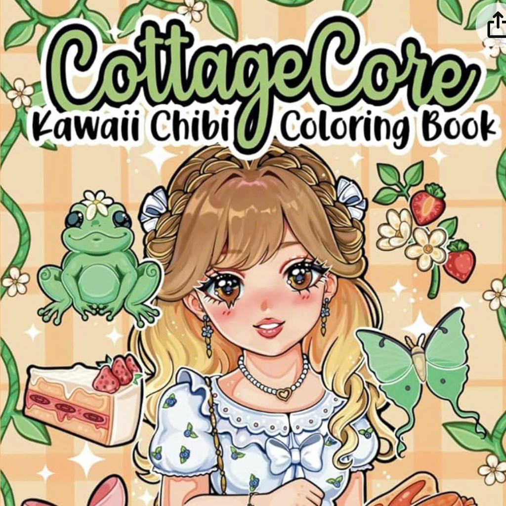 Cottage Core Chibi Kawaii (180gsm thick paper) - Set of 25 A4 A5 ...