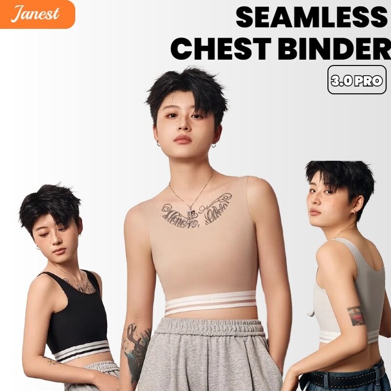 Seamless Chest Binder Pullover Breast Binder FTM Sports Wear Breathable ...