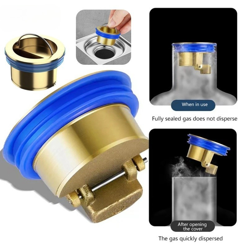 Brass Floor Drain Odor Stopper Anti Odor Traps Toilet Bathroom ...