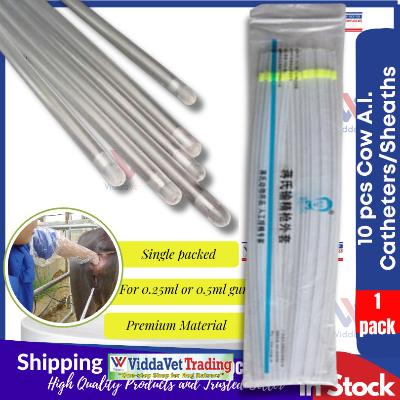 10 pcs Artificial Insemination Rods Disposable Catheter Rod for cattle ...