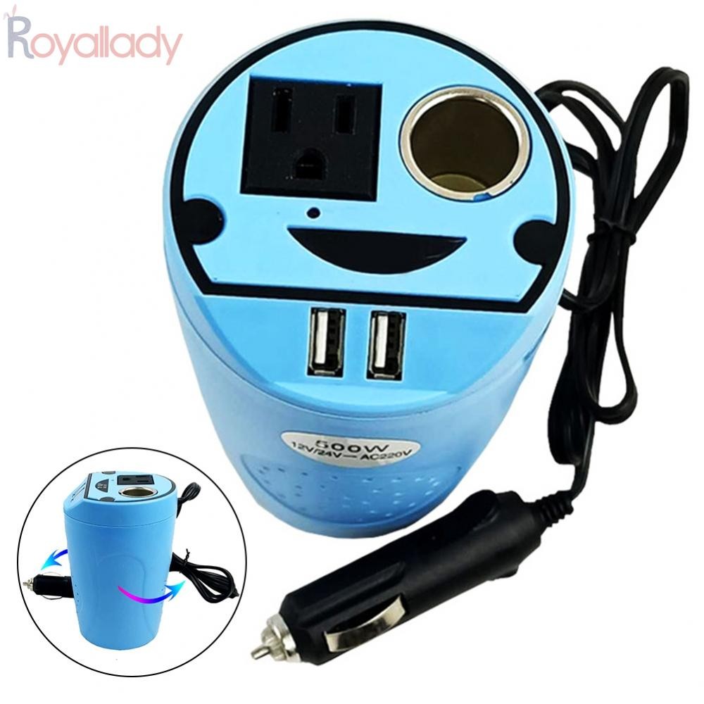 Car 200W Converter Power Inverter DC 12V/24V To AC 220V Invertor Ports ...