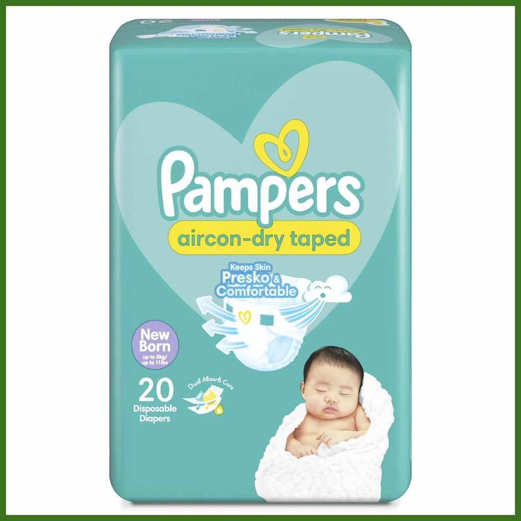 Pampers)F?Baby.QX)Dry}YM)Diaper|Nk(Taped|kH(|bI(Newborn|Ce(20S | Shopee ...