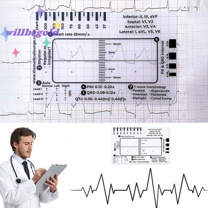 [WillBeRedP] ECG 7 Step Ruler ECG 7 Step Ruler For ECG/EKG ...