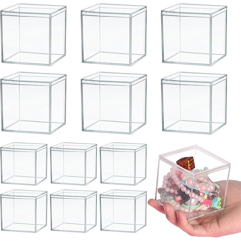 Mini Transparent Box with Cover / Plastic Candy Organizer Storage Box ...