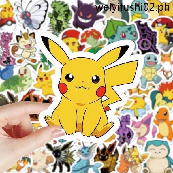200 Sheets Pokémon Stickers Pikachu Pokémon Stickers Merchandise DIY ...