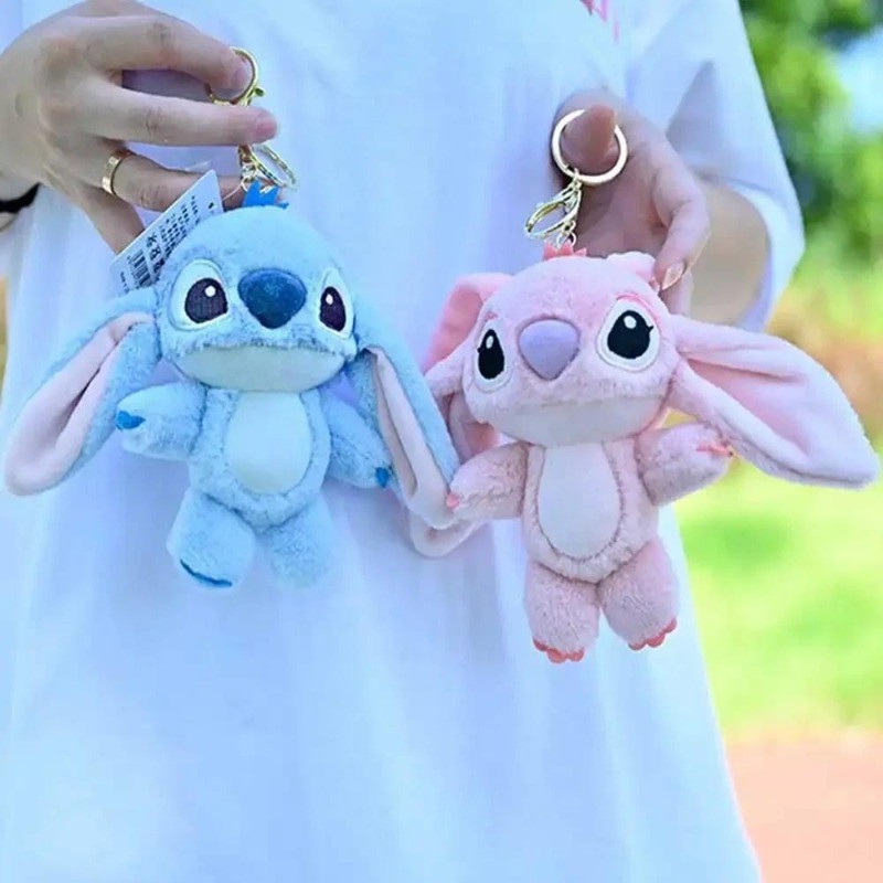 MINISO Stitch Pendant Plush Toy Disney Keychain Anime Lilo Stitch Doll ...