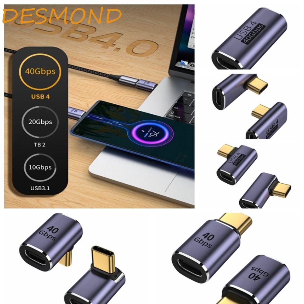 DESMOND TYPE-C Adapter, Aluminium Alloy Straight Head Type C Plug ...