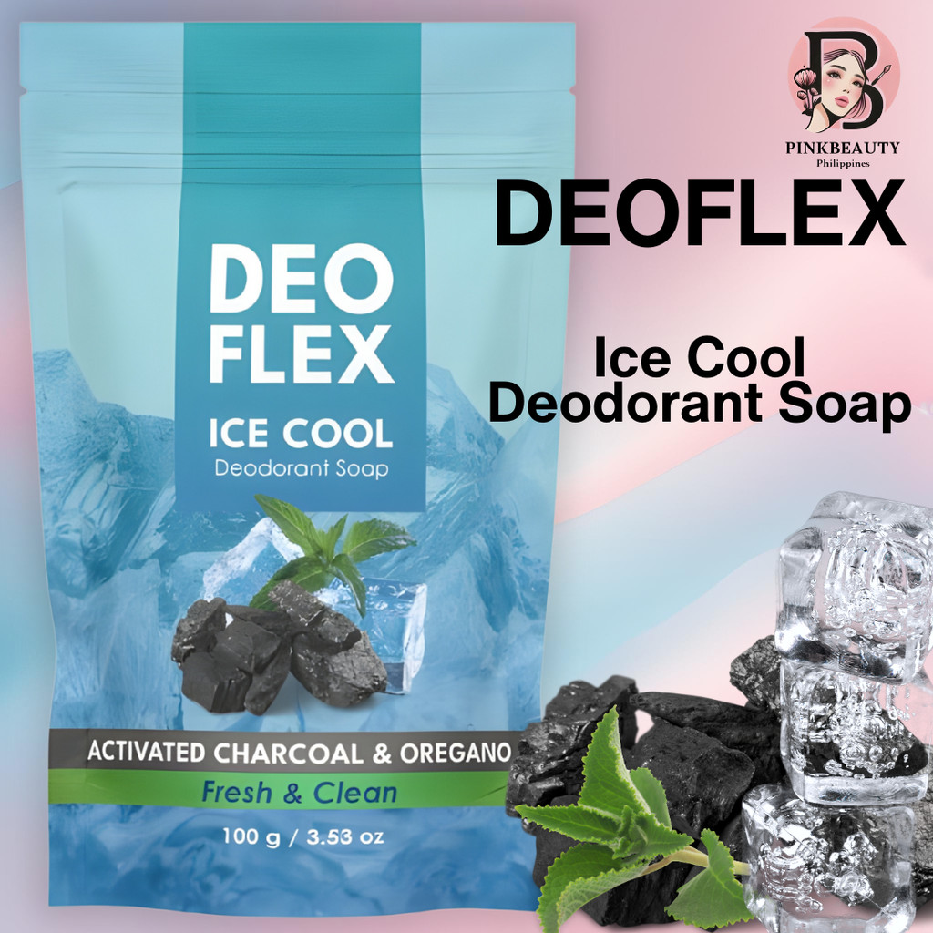 Deoflex Ice Cool Deodorant Soap with Himalayan Salt, Activated Charcoal ...