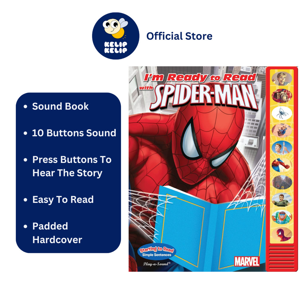 Marvel Spiderman To Read Hardcover Sound Book For Kids With Buttons To ...