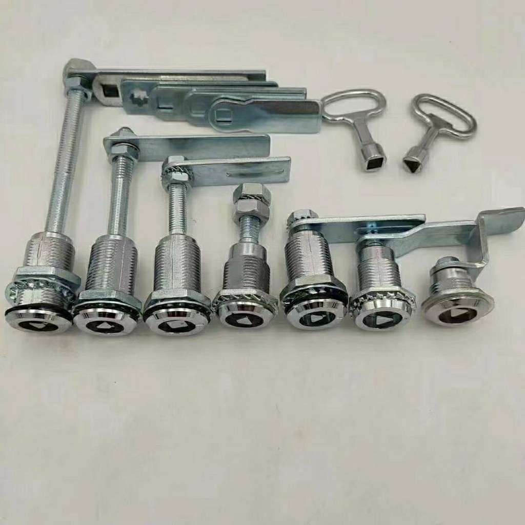 Cast iron manhole cover lock triangle turn tongue cabinet door lock ...