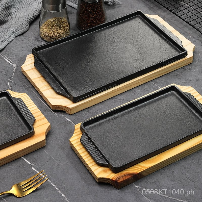 Grilled Fish Plate Teppanyaki Plate Cast Iron Commercial Grill Plate ...