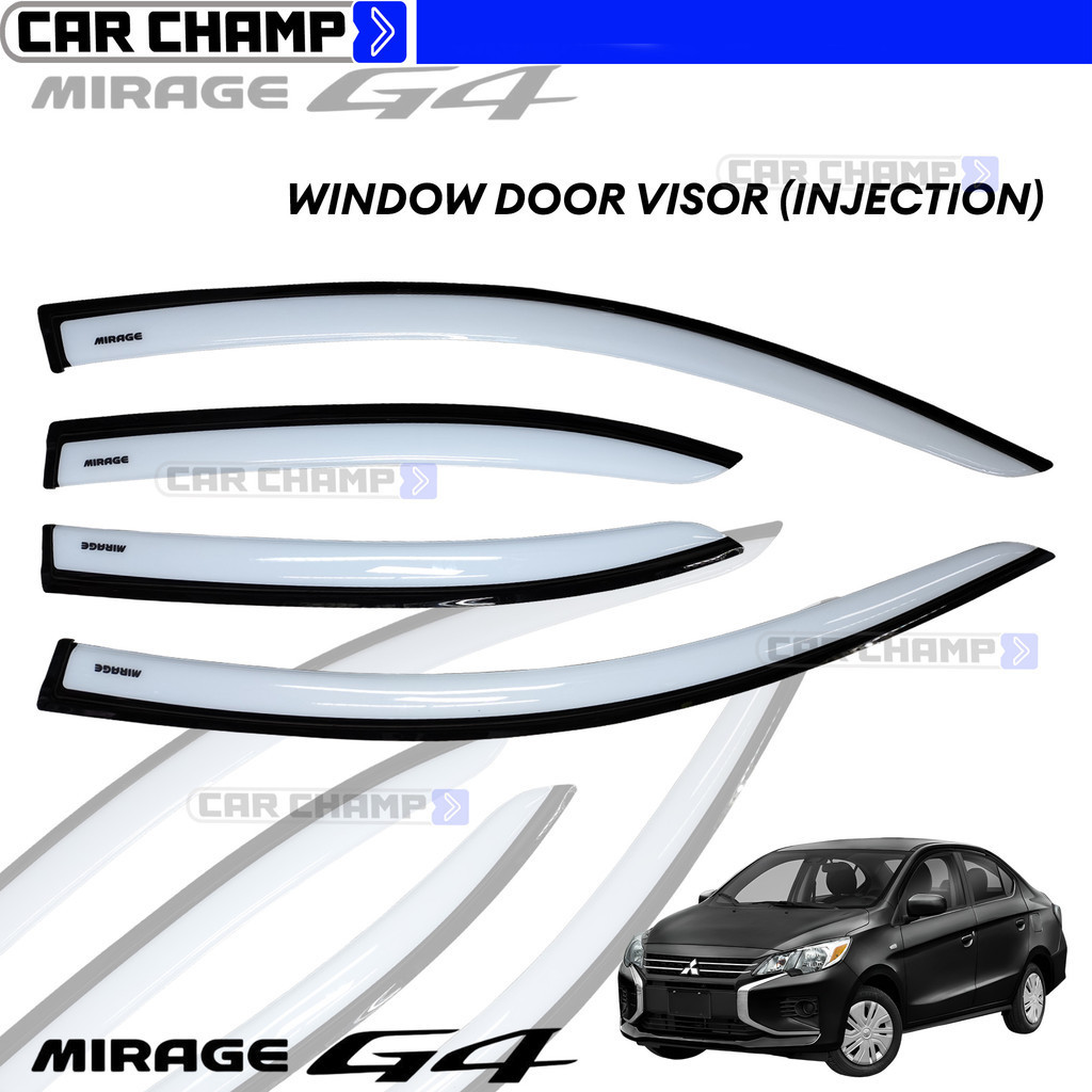Mitsubishi Mirage G4 2012 to 2026 INJECTION Window Door Rain Visor ...