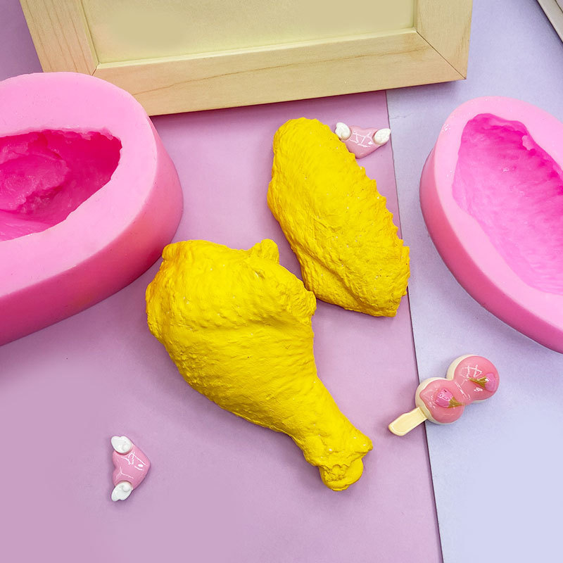 bread cutter dowee donut Simulation Roast Chicken Leg Silicone Mold ...