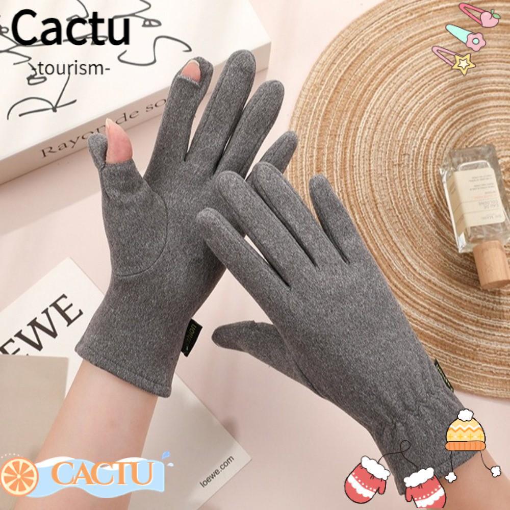 CACTU Winter Gloves, Plush Flip Finger Touch Screen Gloves, Windproof ...