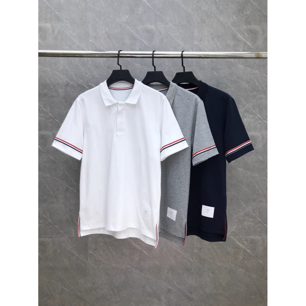 Thom Browne Summer New Classic Style Double Sleeve Woven Ribbon Pure ...