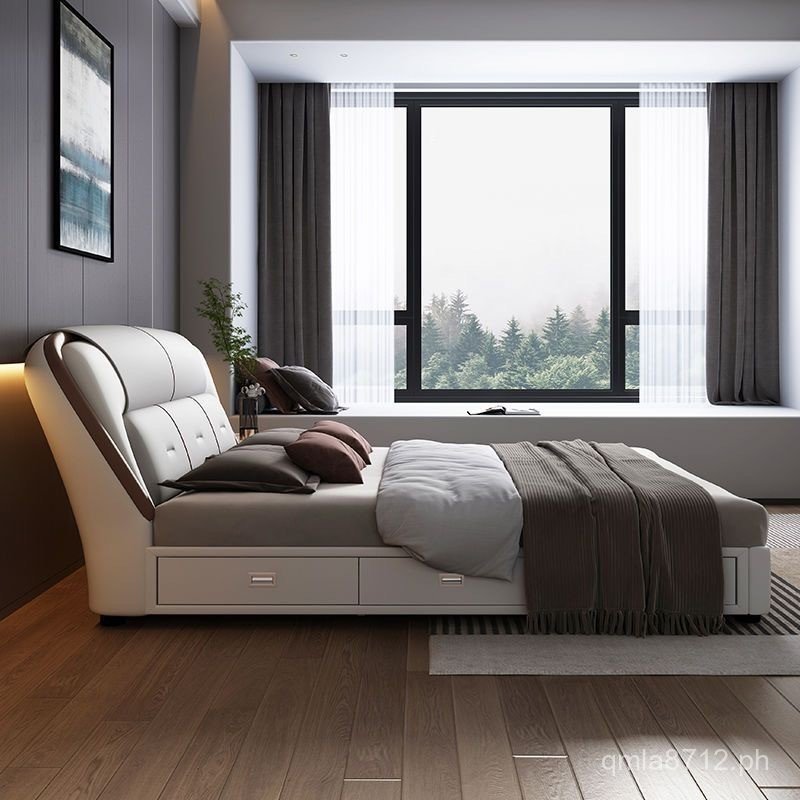 New Modern Simple Wedding Bed1.5Rice1.8Double Bed European Style ...