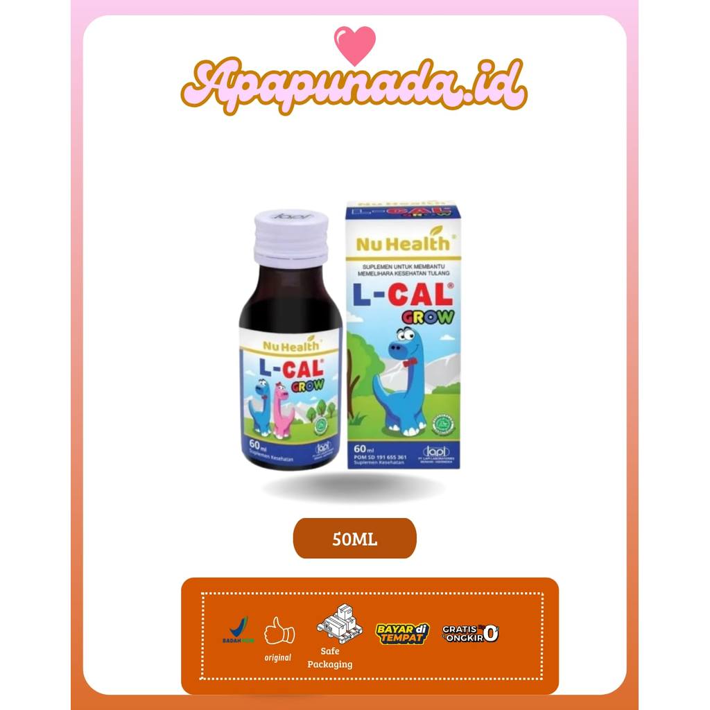 Nu Health L-Cal Grow 60 ML - Children's Bone Health Supplement | Shopee ...