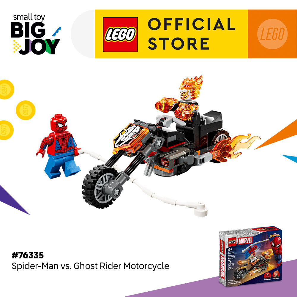LEGO Super Heroes 76335 Spider-Man vs. Ghost Rider Motorcycle (72 ...