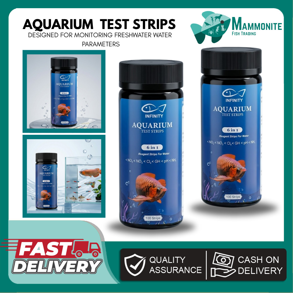 Infinity Aquarium 6-in-1 Water Test Strips 100pcs – Fast & Accurate ...