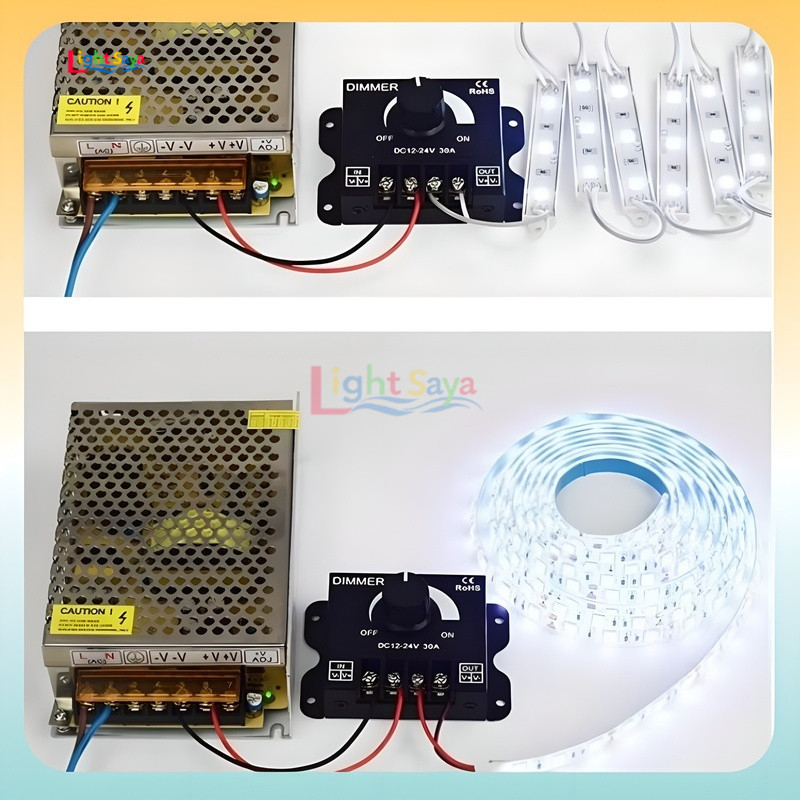 Strip Light Dimmer 12V/24V 30A High Power LED Light Dimmer Switch Knob ...