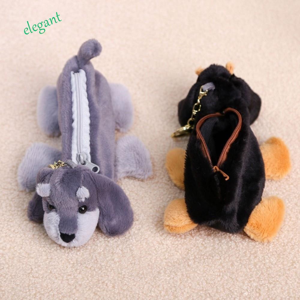 ELEGANT Dog Plush Coin Purse, Stuffed Large-capacity Cartoon Wallet ...