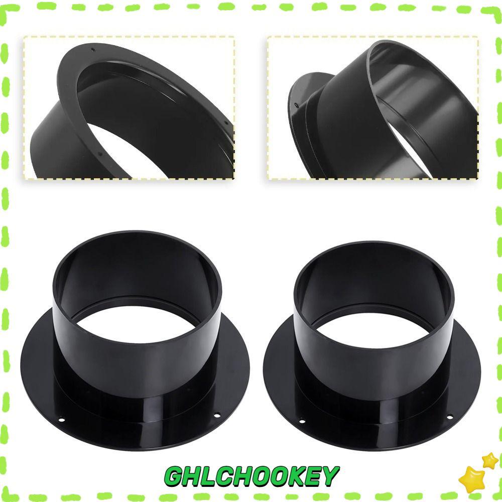 GHLCHOOKEY Ventilation Pipe Joint, Round Black Wall Flange Connector ...