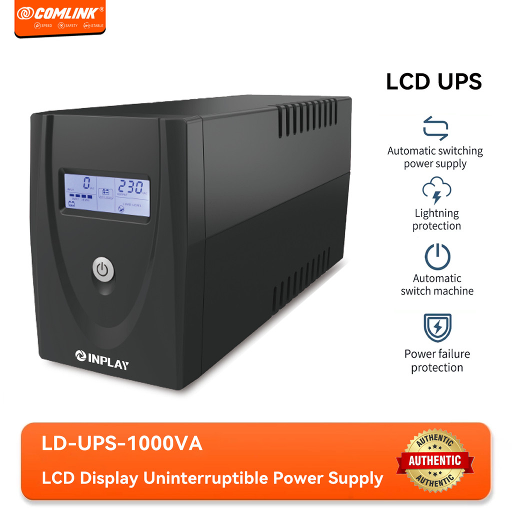 Inplay UPS 650VA 1000VA 2000VA 3000VA LCD Display AVR Uninterruptible ...