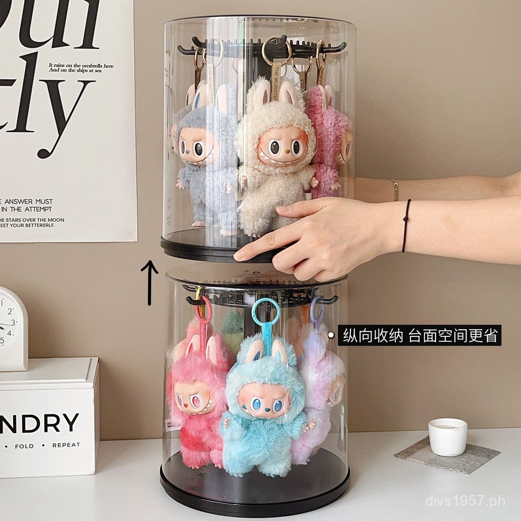 Labubu Display Stand Transparent Pendant labubu Rotating Doll Plush ...