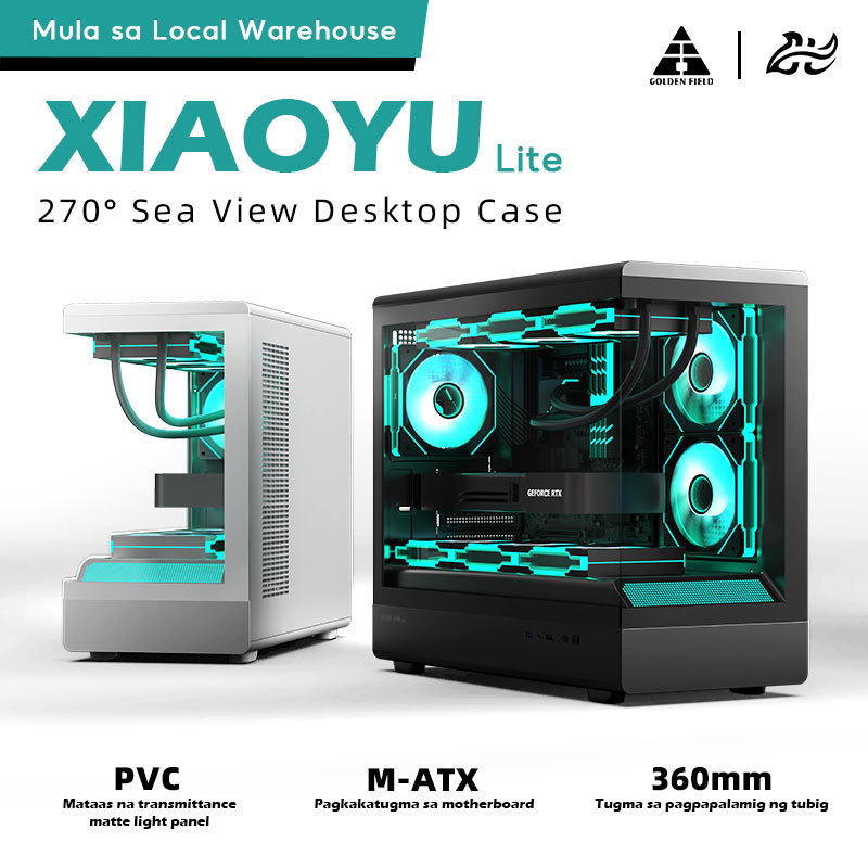 Xiaoyu Lite Seaview Room Desktop PC Gaming MATX Case with Side Window ...