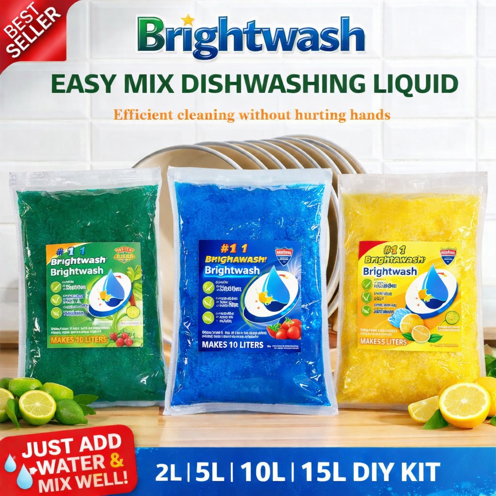 Brightwash Easy Mix Dishwashing Liquid DIY Kit | Just Add Water | 2L 5L ...