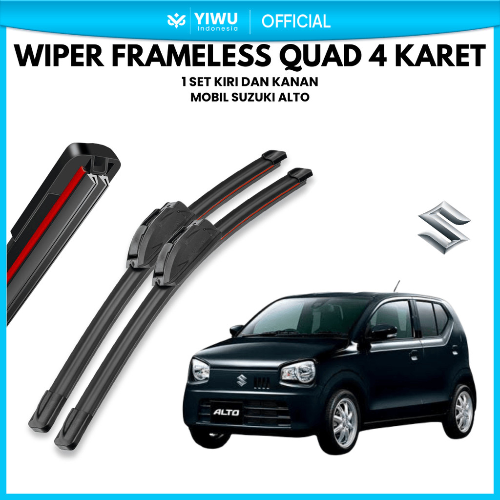 SUZUKI Quad Wiper Alto 4-Layer Rubber BladeSUZUKI 1 Set Kiri and Right ...