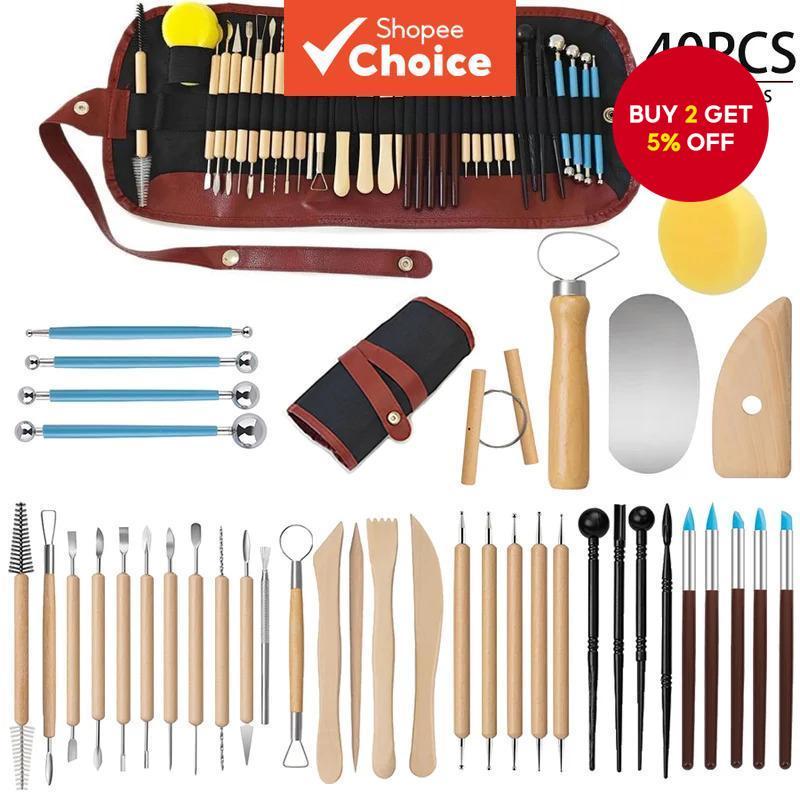 Pottery Clay Sculpting Tools 40pcs DIY Ceramic Clay Carving Tool Set ...