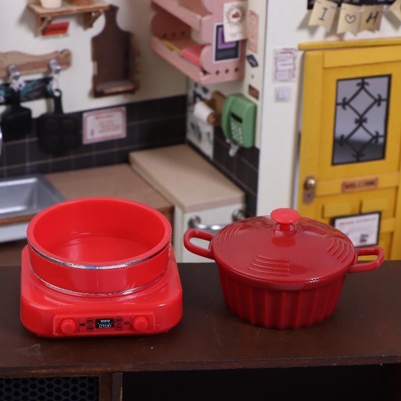 [FAS] Doll House Mini Kitchen Appliance Model Mini Electromagnetic Pot ...