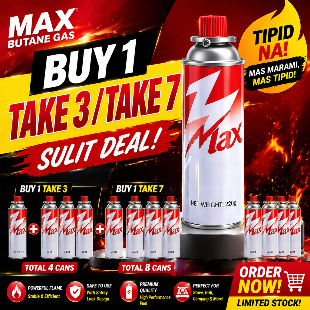 【Buy 1 Get 7 FREE】#MAX 8PCS 220g Butane Gas Canister High Quality ...