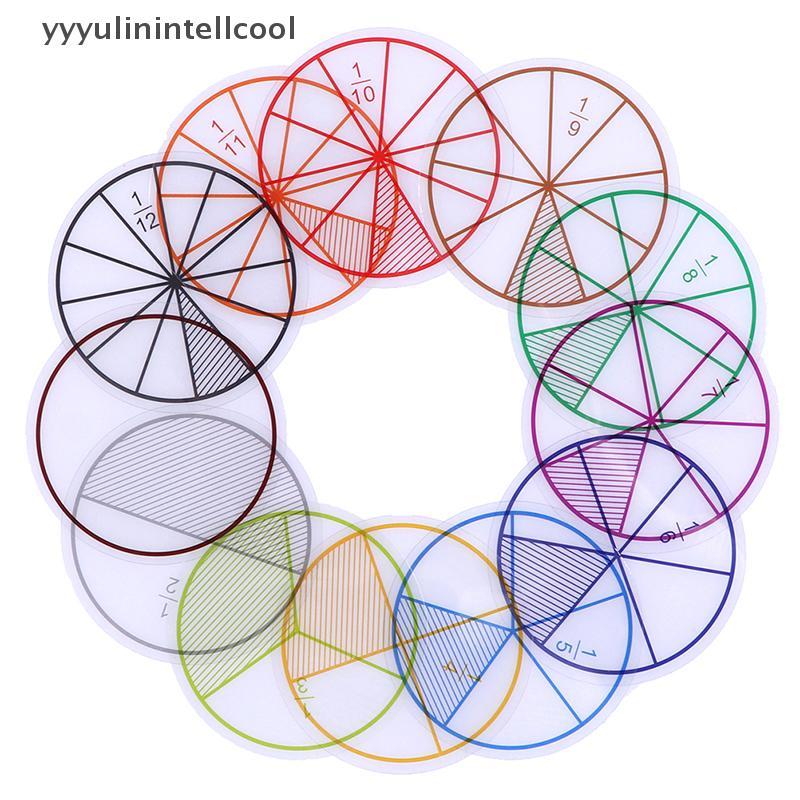 YTL 12Pcs Kids Mathematics Fraction Teaching Tool Learning Tool ...