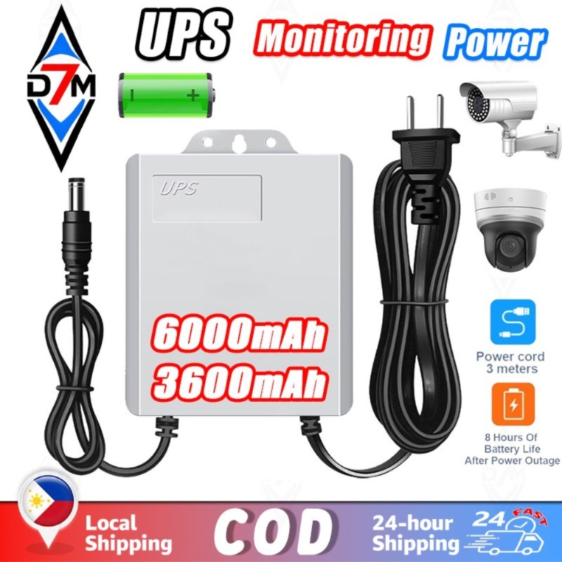 AVIDUS 12V 1.5A 6000mAh Mini UPS Monitoring Power Battery Backup For ...