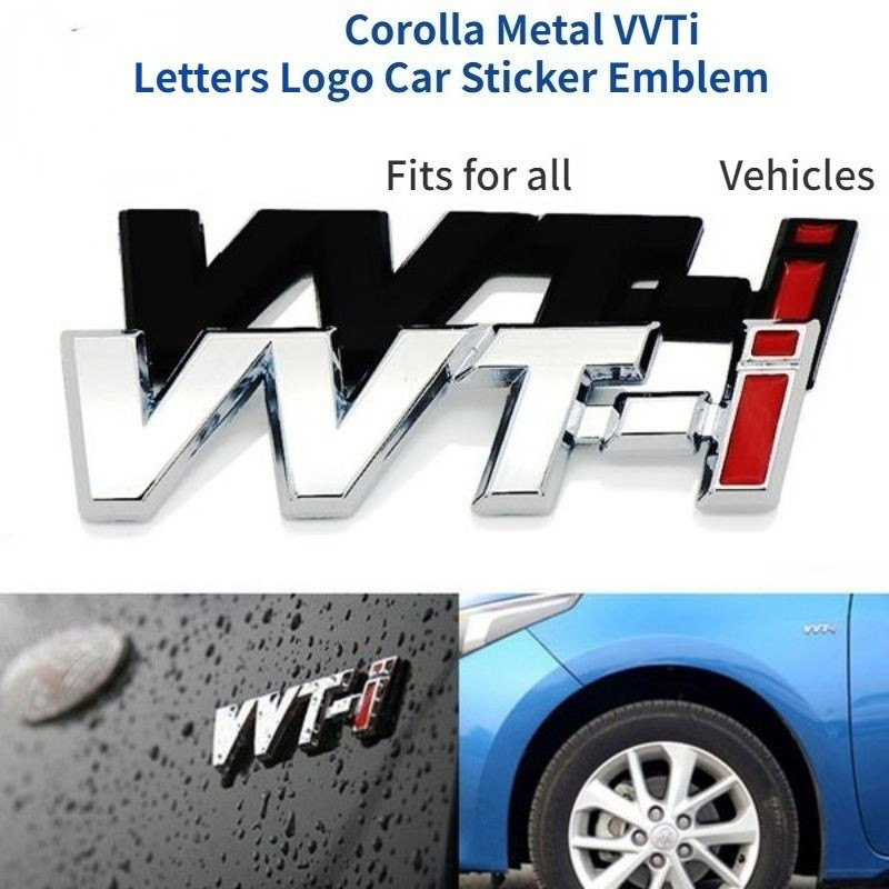 corolla metal vvti letters logo car sticker emblem | Shopee Philippines