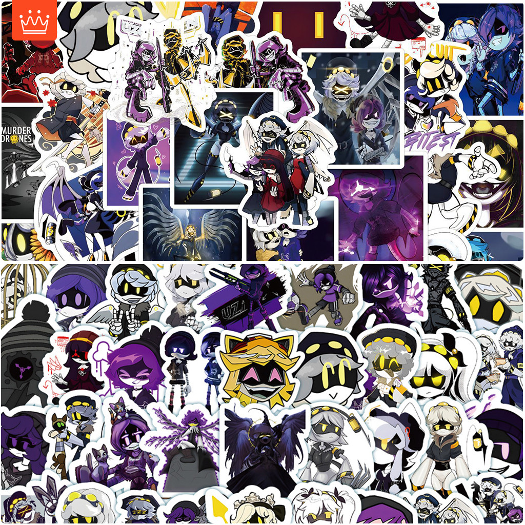 J· Murder Drones Stickers Set Cartoon Graffiti Waterproof Decals for ...